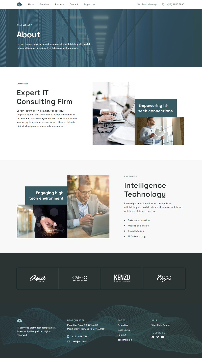 VirTech - IT Services Elementor Template Kit by Design_8 | ThemeForest