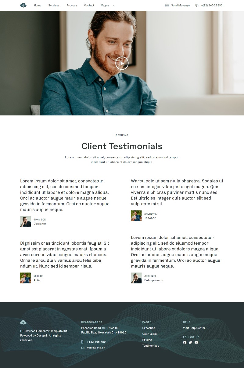 VirTech - IT Services Elementor Template Kit by Design_8 | ThemeForest
