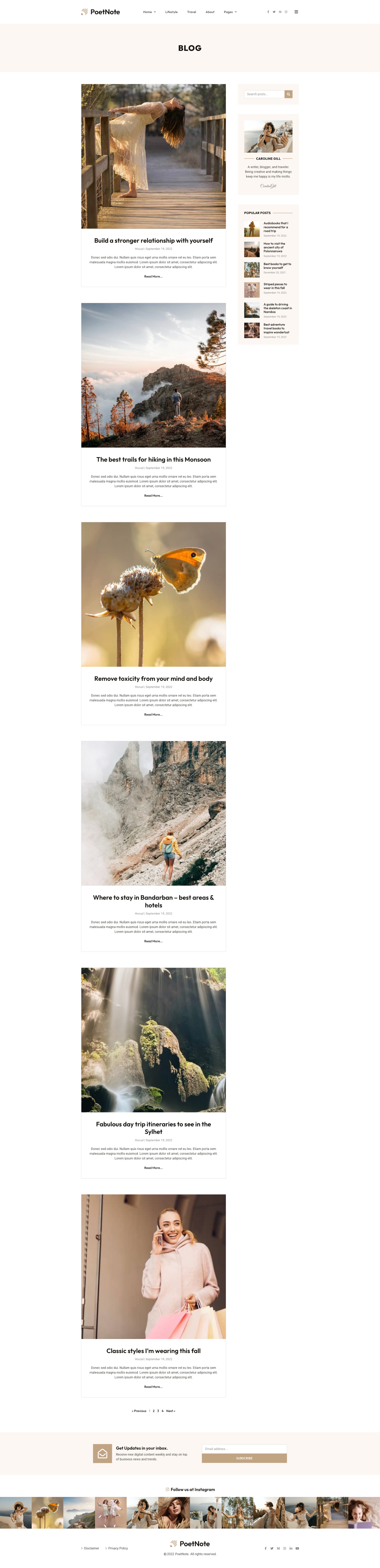 PoetNote - Modern Blog Elementor Pro Template Kit by oxaart | ThemeForest