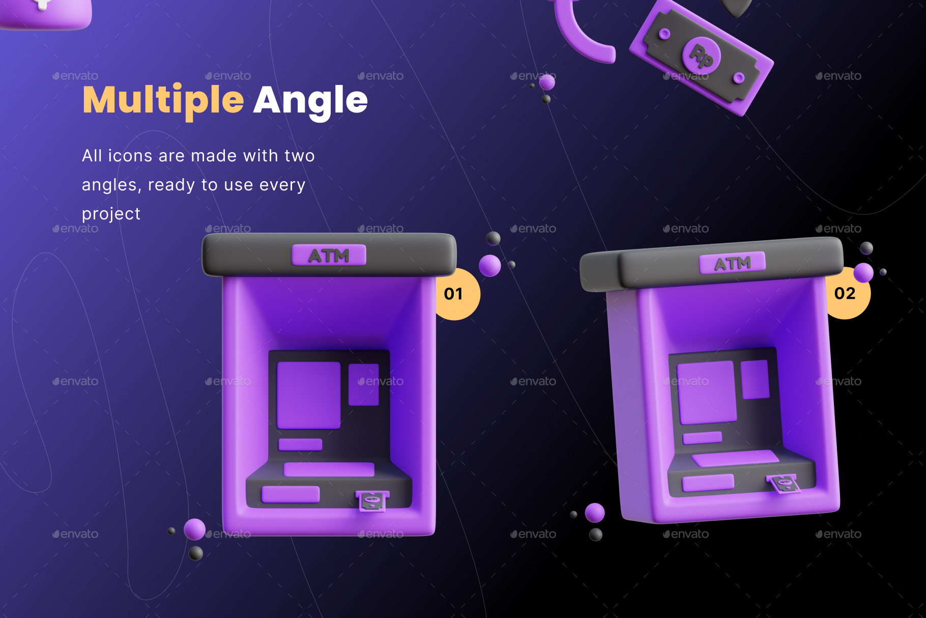 Financial 3D Icon Set, Graphics | GraphicRiver