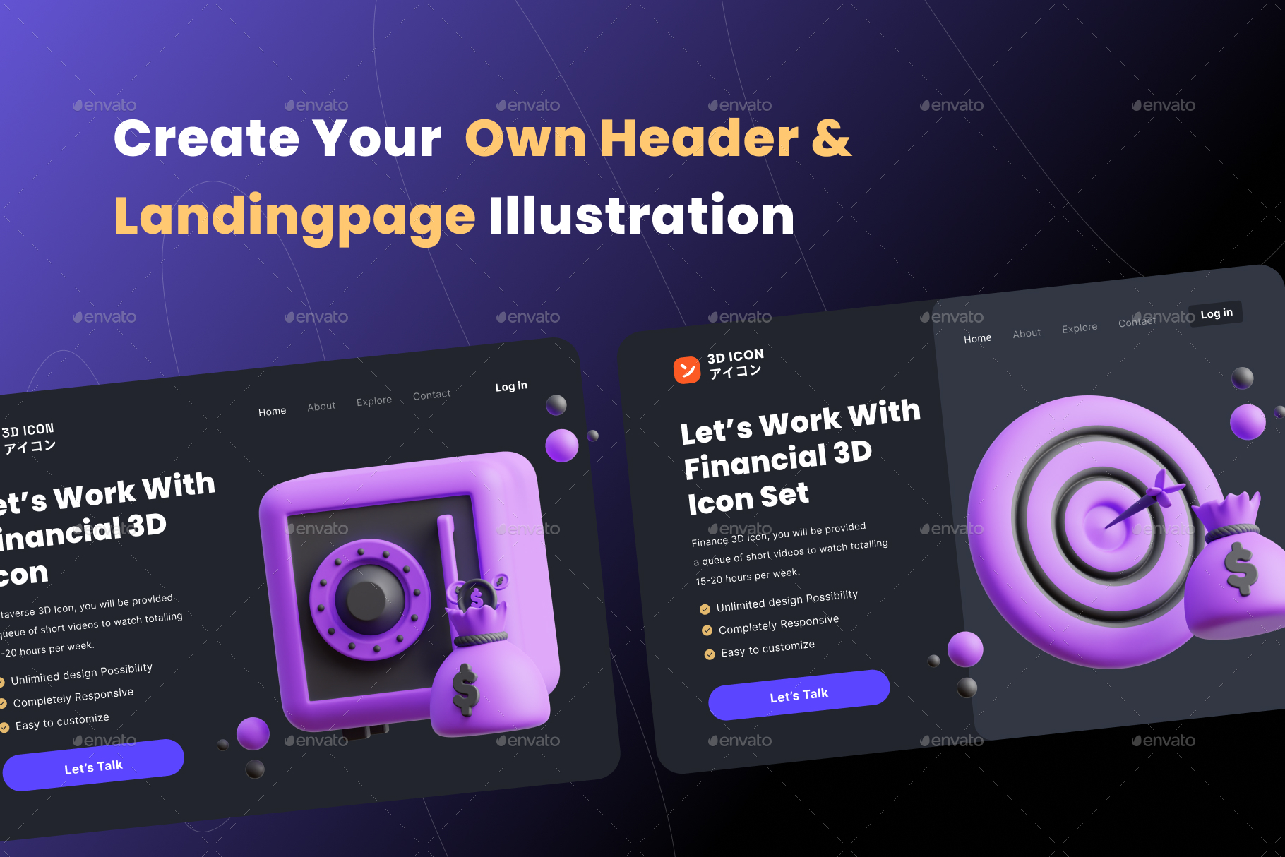 Financial 3D Icon Set, Graphics | GraphicRiver