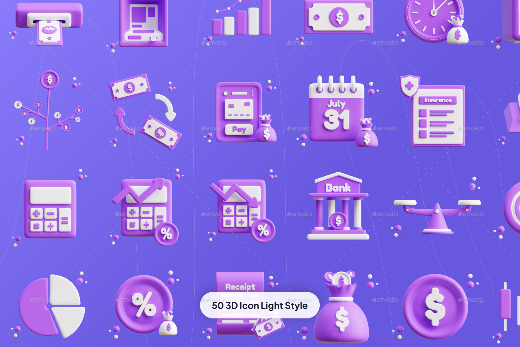 Financial 3D Icon Set, Graphics | GraphicRiver