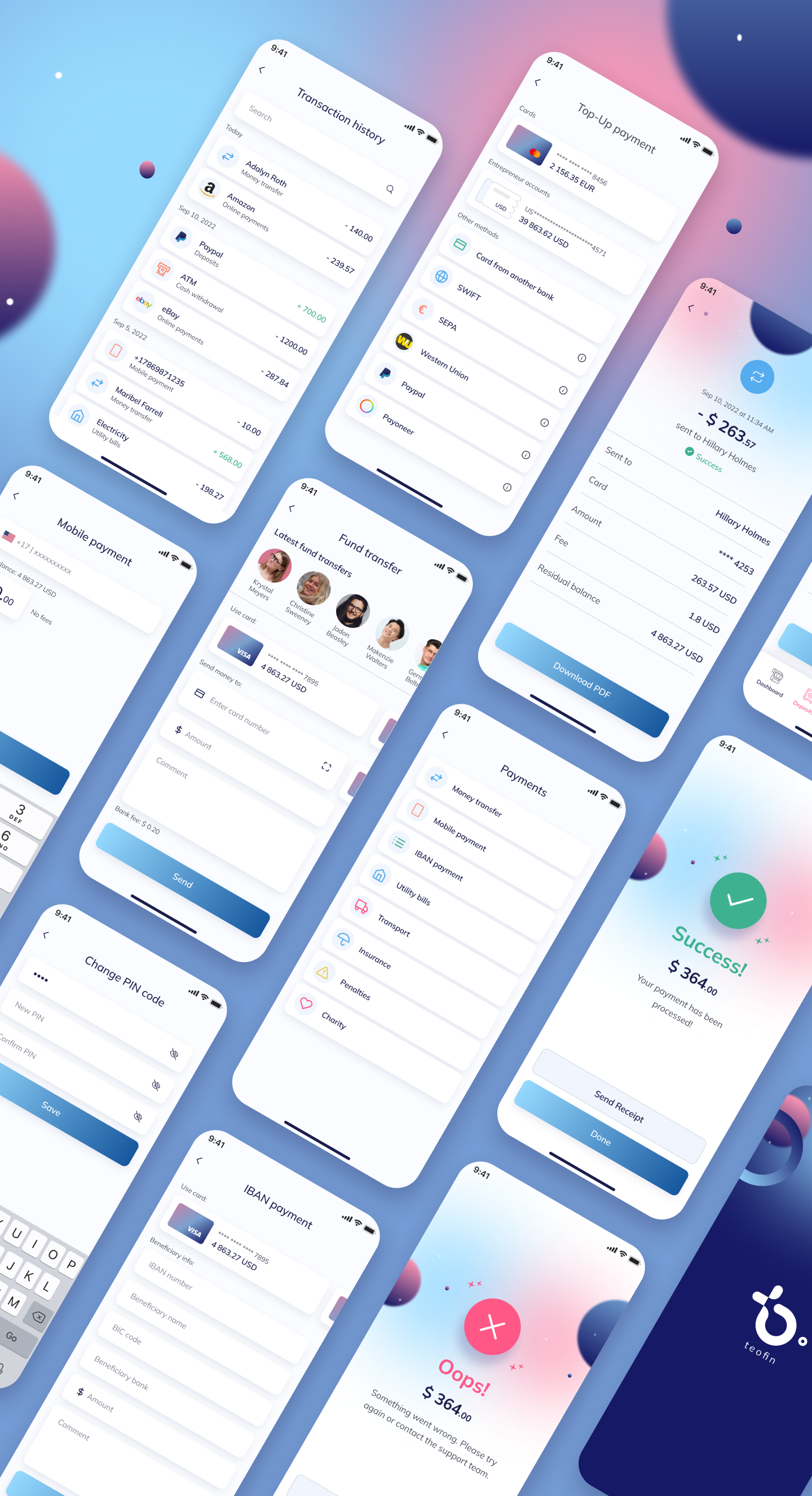 Teofin - Mobile Banking App Figma UI Template by George_Fx | ThemeForest