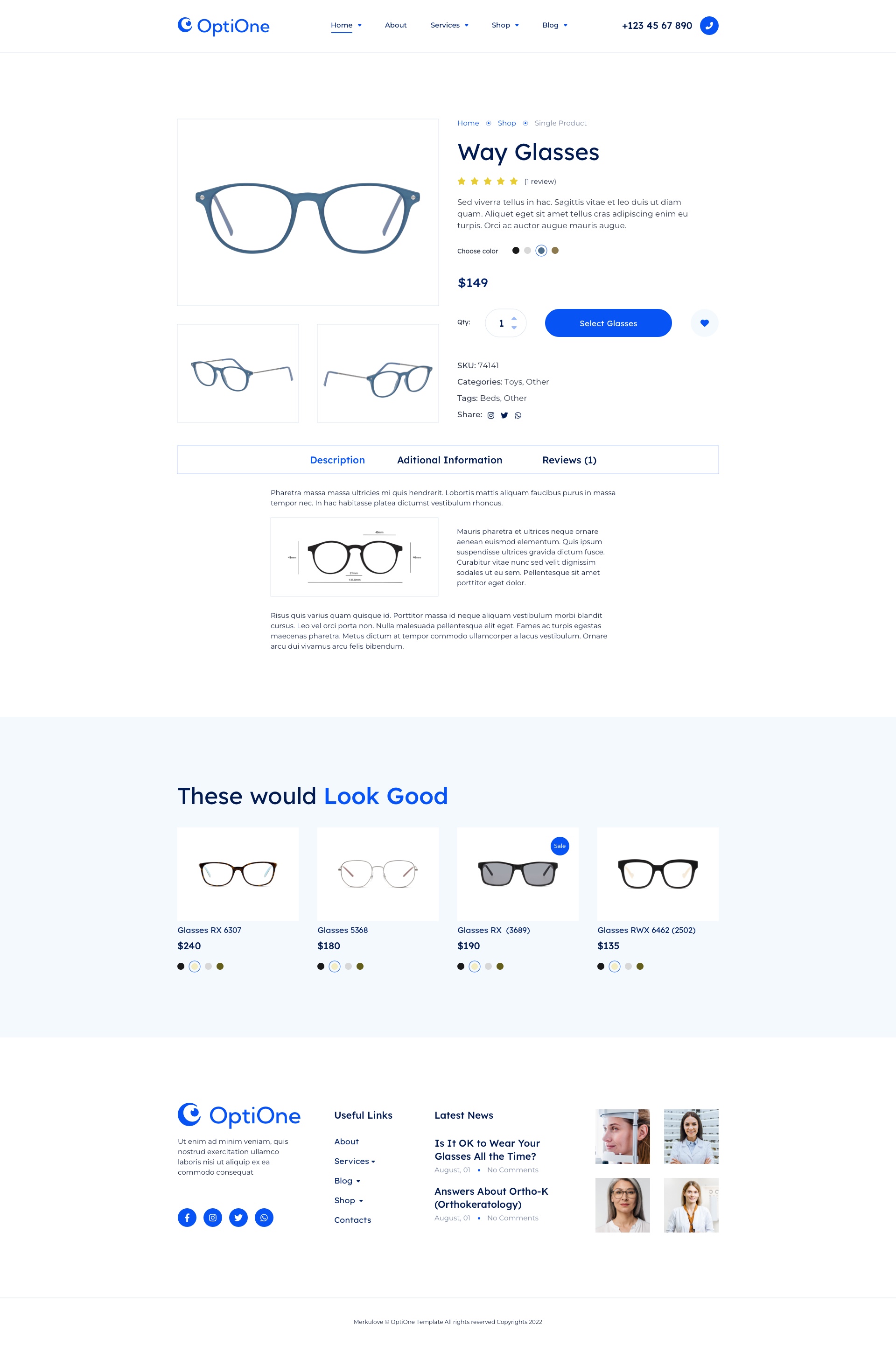 OptiOne – Eye Care Center Template for Figma by merkulove | ThemeForest