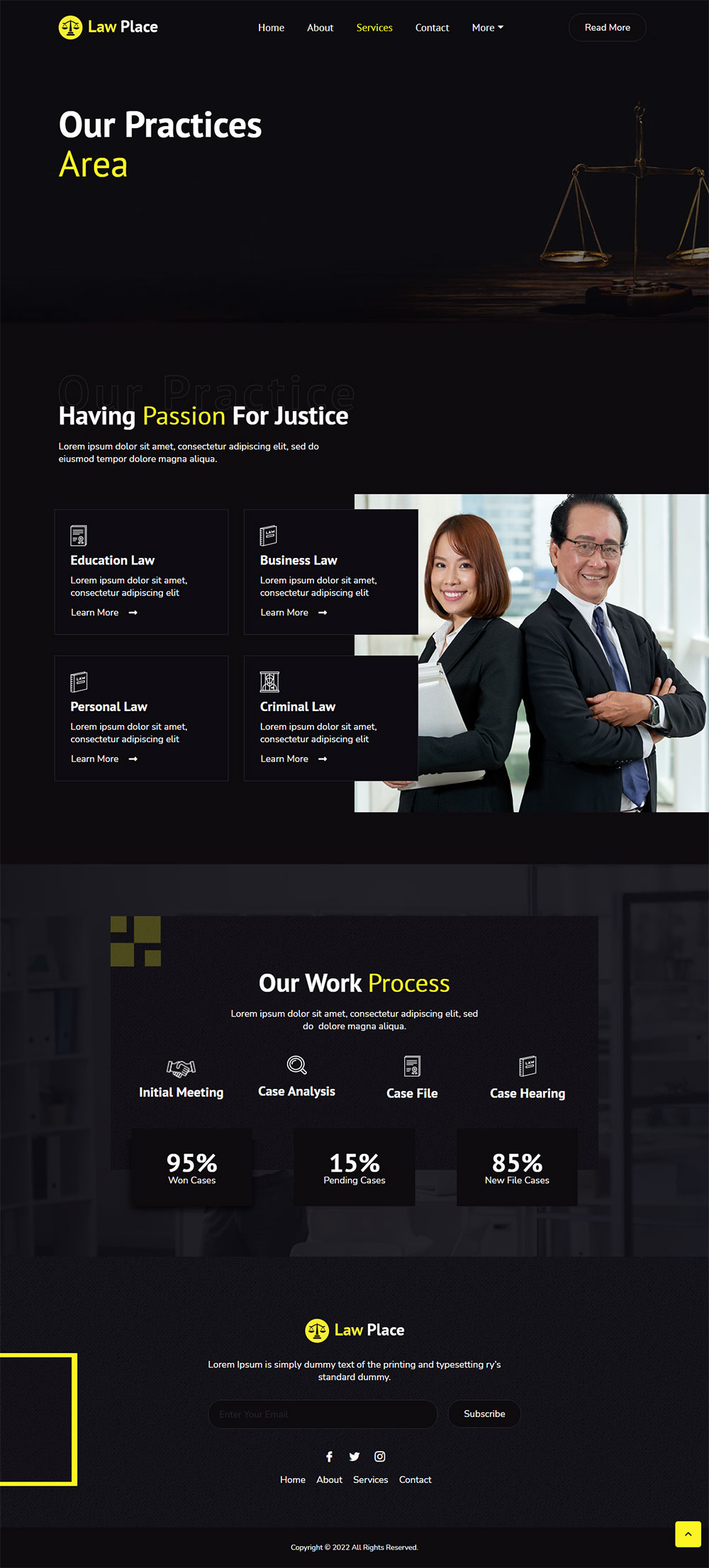 Law Place - Legal and Law Firm Elementor Template Kit by Evonicmedia
