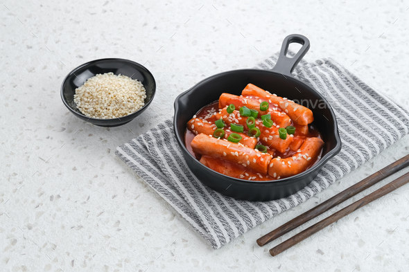 Tteokbokki or Topokki, Korean street food Stock Photo by tyasindayanti