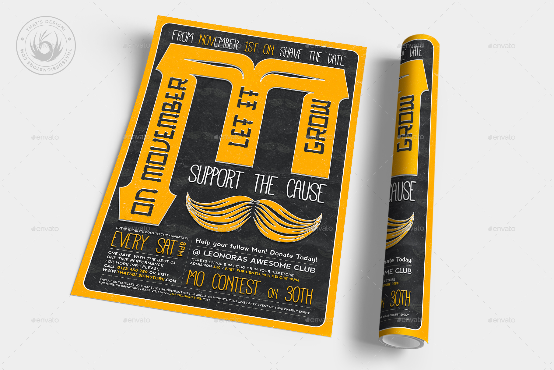 Movember Flyer Template V3, Print Templates | GraphicRiver