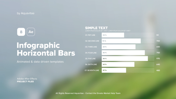 Infographic Horizontal Bar Charts, After Effects Project Files | VideoHive