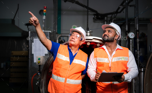 Chief Engineer of the Mechanical Plant Conduct inspection of the ...