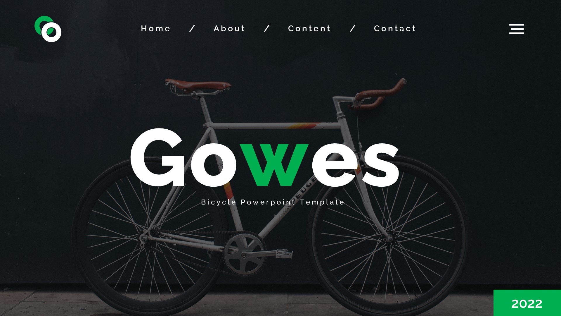 Gowes - Bicycle Sports Club Powerpoint Template, Presentation Templates