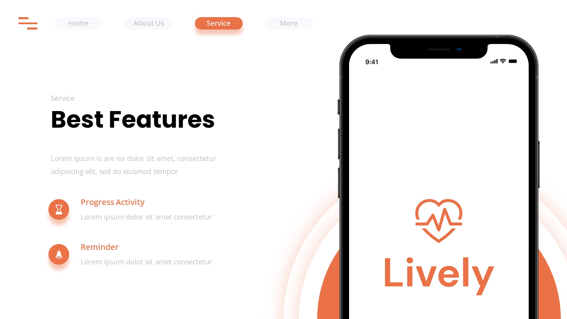 Lively - Fitness App & SAAS PowerPoint Template, Presentation Templates