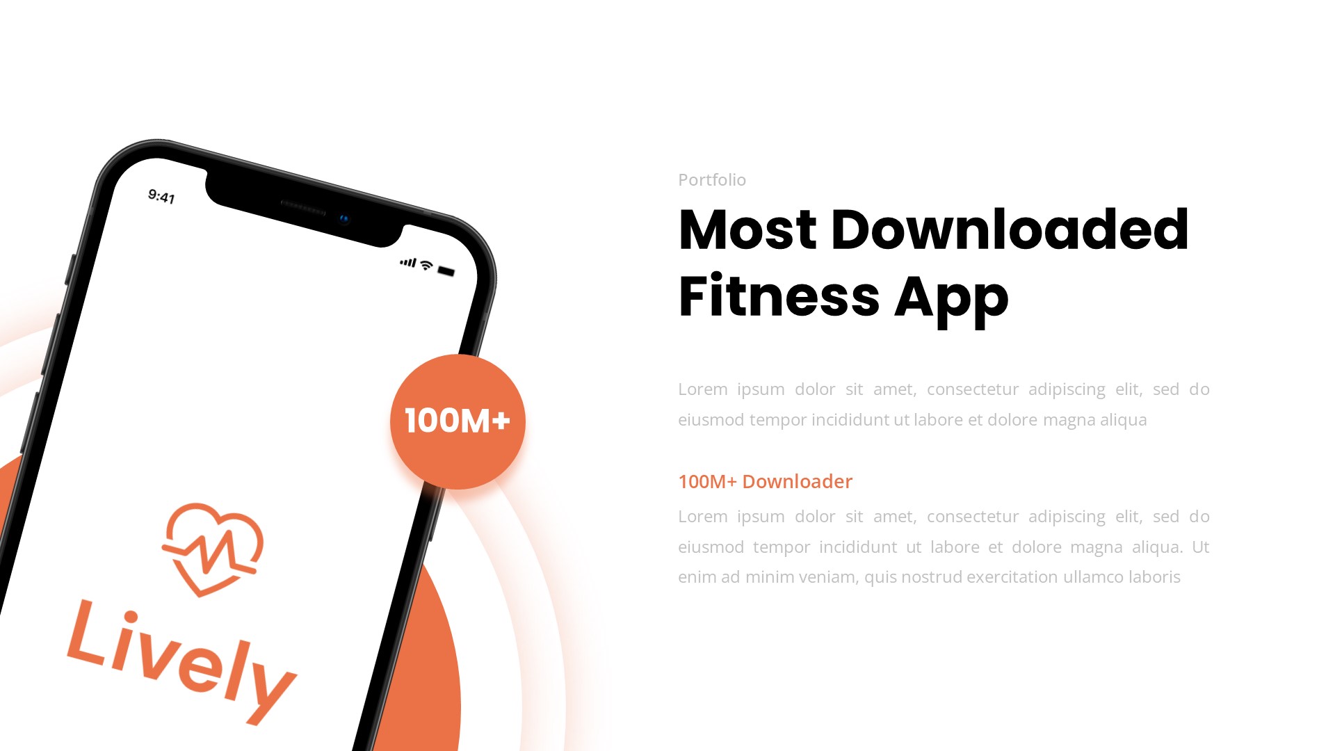 Lively - Fitness App & SAAS PowerPoint Template, Presentation Templates