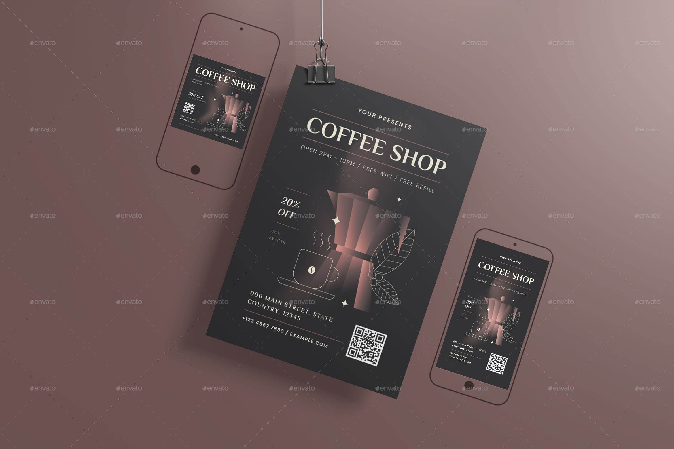 Coffee Shop Flyer Set, Print Templates | GraphicRiver