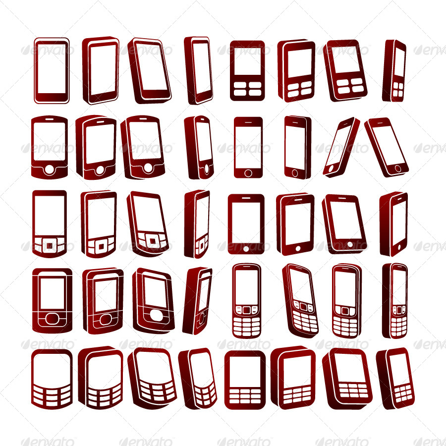 Cell Phones, Vectors | GraphicRiver