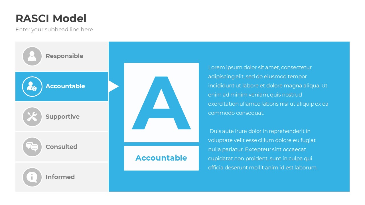 RASCI Model PowerPoint Template Diagrams, Presentation Templates ...