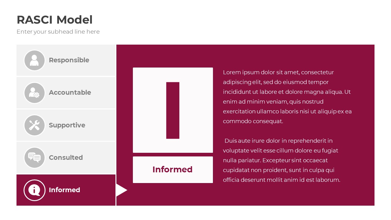 RASCI Model PowerPoint Template Diagrams, Presentation Templates ...