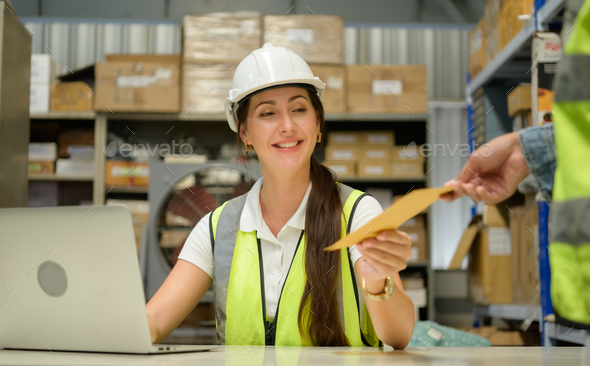 Warehouse manager are receiving important documents that are the ...