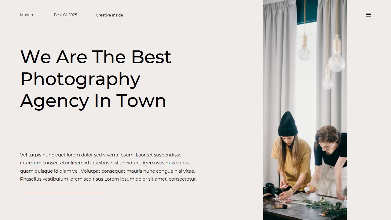 Creative Tan Black Orange Photography Portfolio Presentation ...