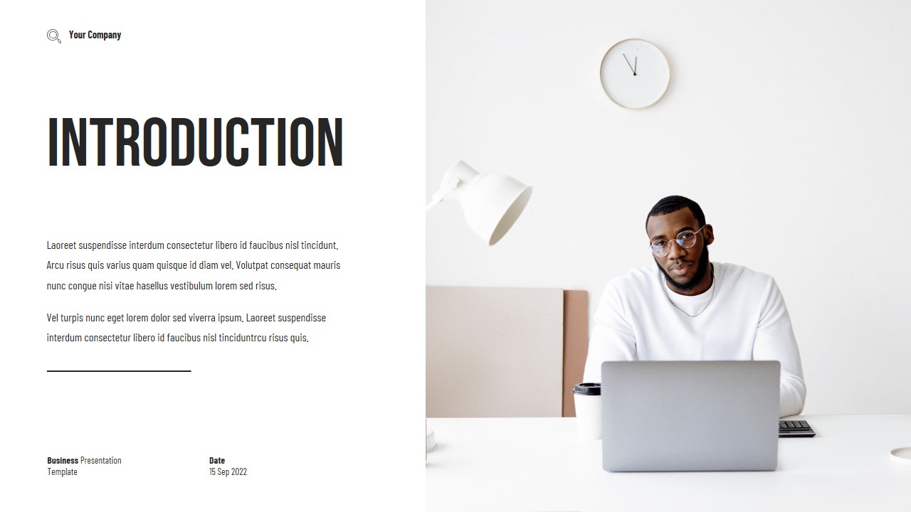 Creative White Simple Black Company Profile Presentation, Presentation ...