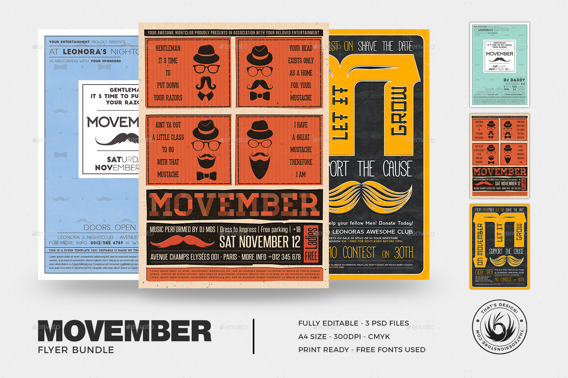 Movember Flyer Bundle, Print Templates | GraphicRiver