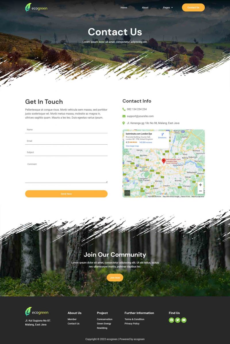 Ecogreen - Environmental Non Profit Elementor Template Kit by Kitpro