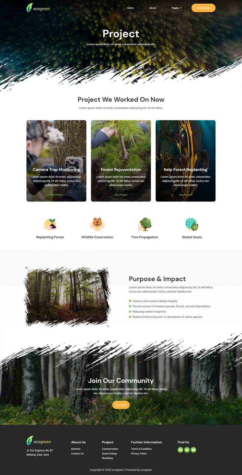 Ecogreen - Environmental Non Profit Elementor Template Kit by Kitpro