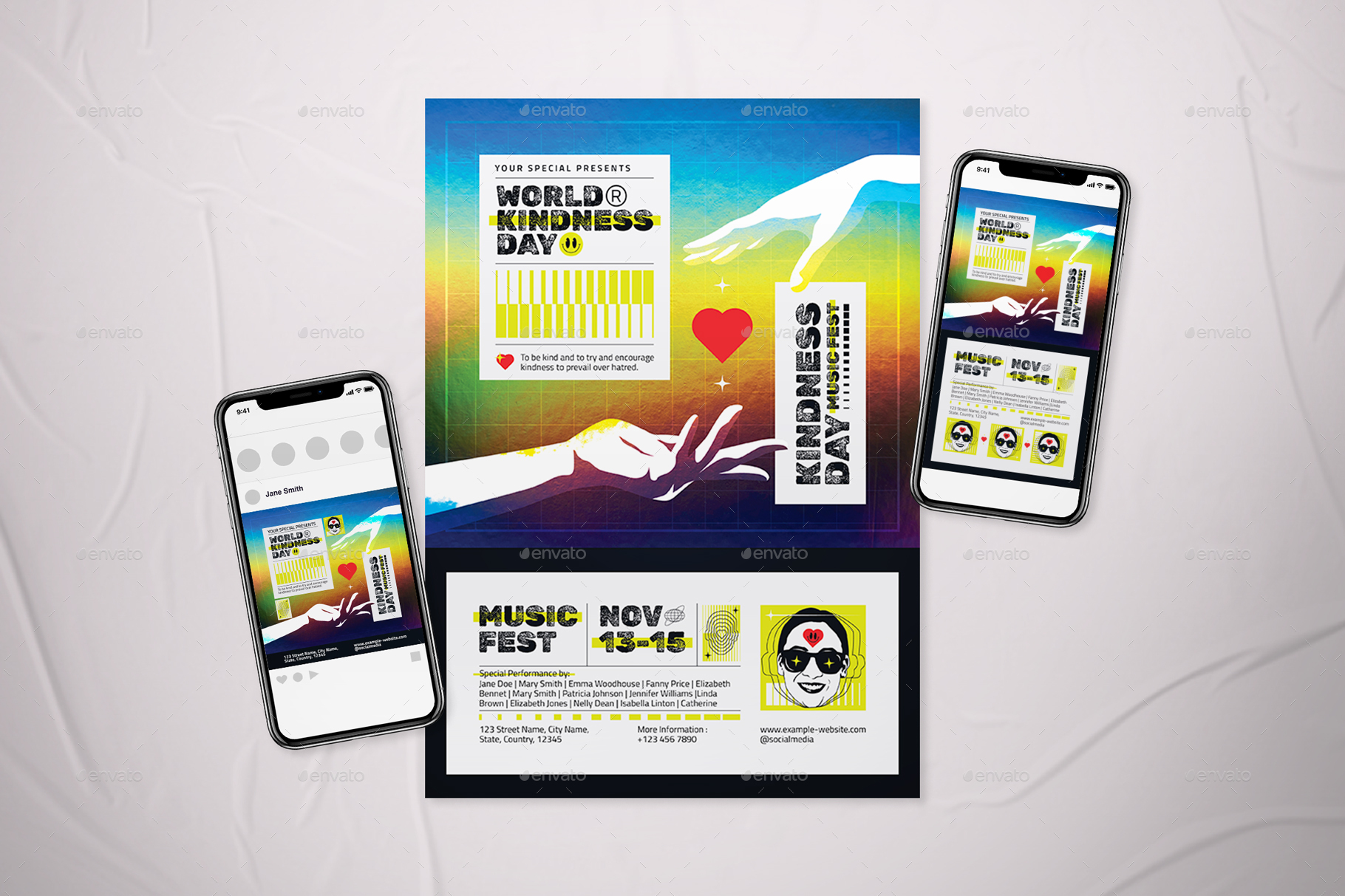 World Kindness Day Flyer Set, Print Templates | GraphicRiver