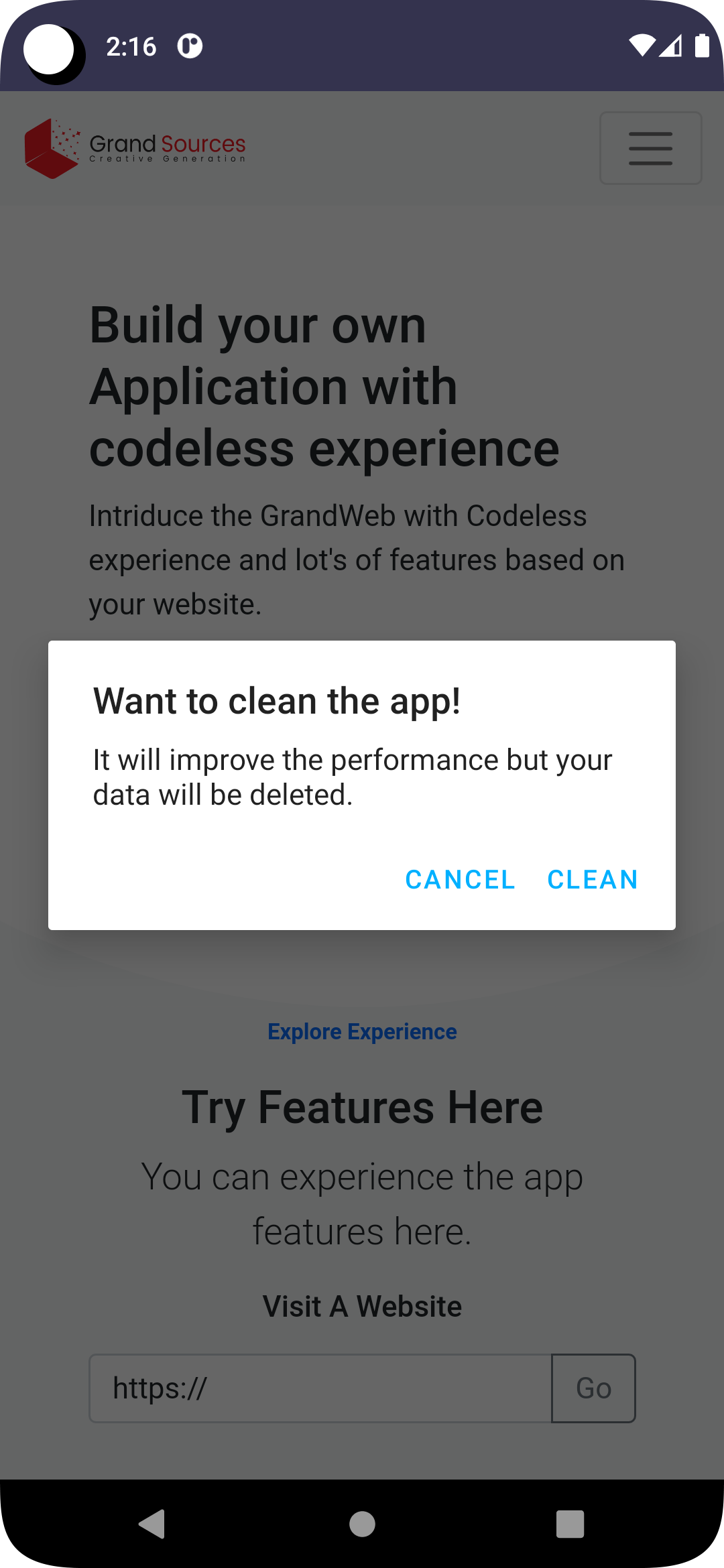 GrandWeb - Codeless WebView rich-features remote config by GrandSources
