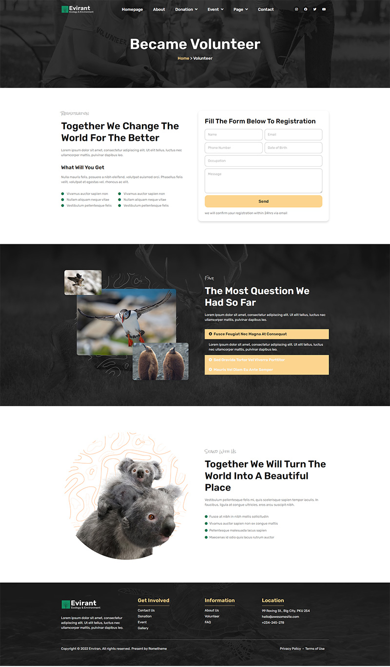 Envirant - Ecology and Environment Elementor Pro Template Kit by Rometheme