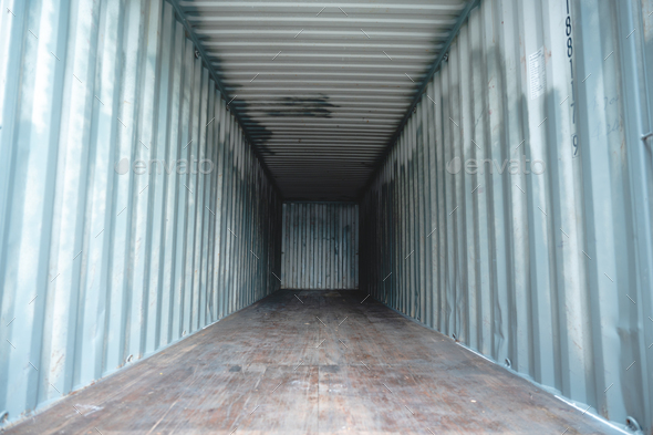 background of steel container wall, old retro pattern wall in shipping ...