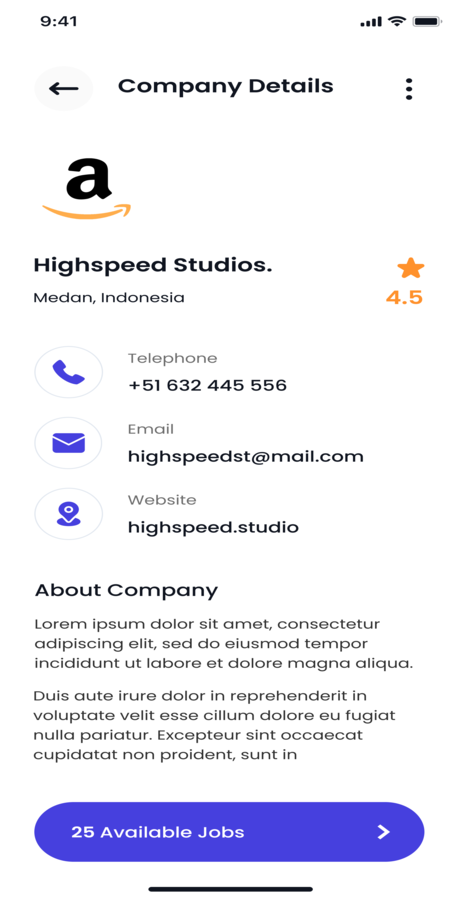 Jobile App ANDROID + IOS + FIGMA | UI Kit | Flutter | Online Job Finder App by FlutterVision