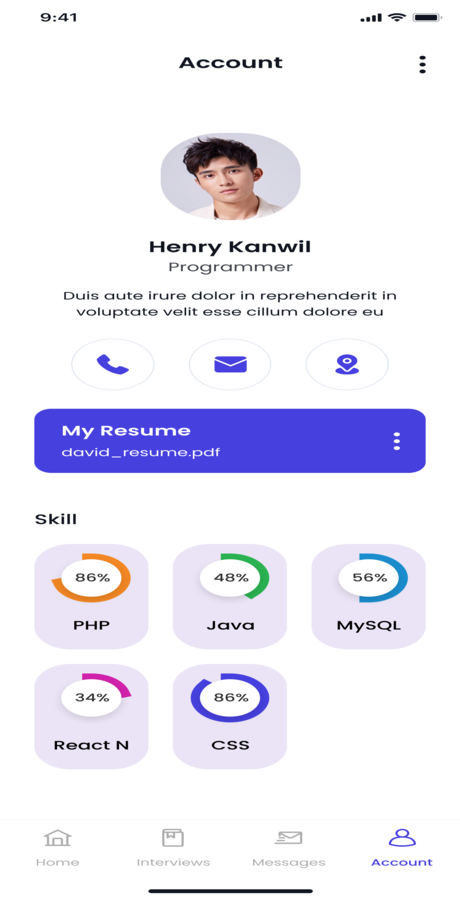 Jobile App ANDROID + IOS + FIGMA | UI Kit | Flutter | Online Job Finder App by FlutterVision
