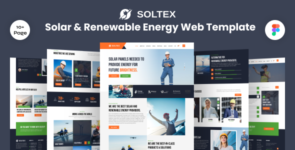 Soltex - Solar & Renewable Energy Web Figma Template by DesignNtheme