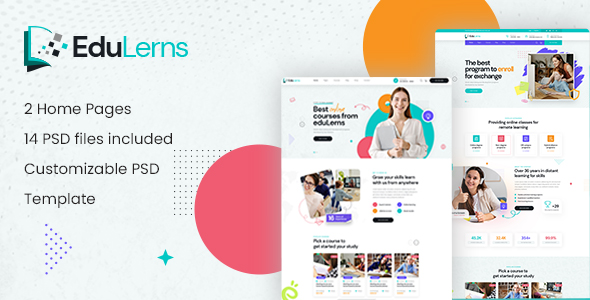 Edulerns - Online Courses & Education PSD Template by thimshop ...