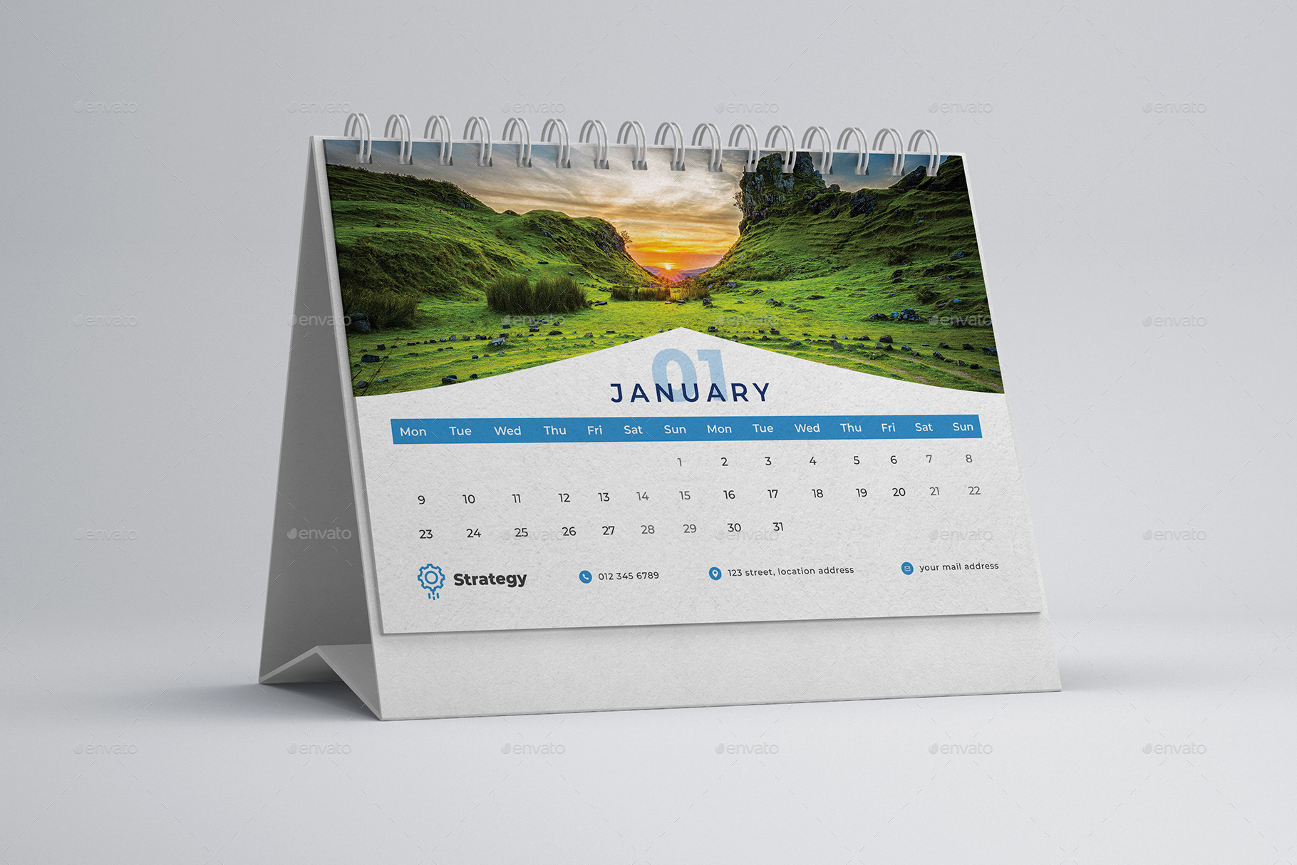 Desk Calendar 2023 Template, Print Templates | GraphicRiver
