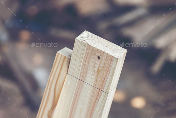 woodworking workshop of carpenters work table with different tools and ...