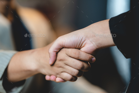 business hand contract meeting with success agreement concept ...