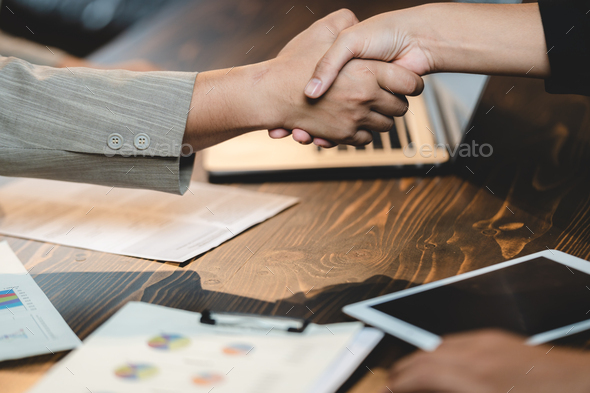 business hand contract meeting with success agreement concept ...