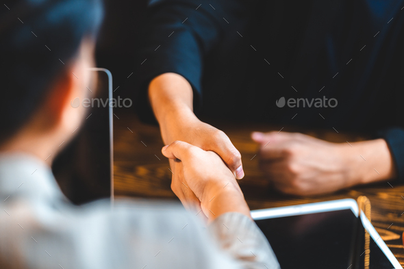 business hand contract meeting with success agreement concept ...