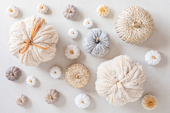 Hobby background with handmade pumpkins Stock Photo by OksaLy | PhotoDune