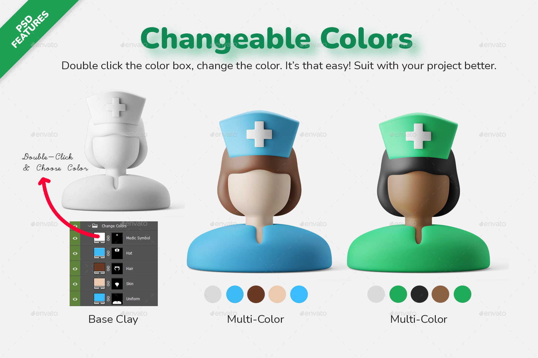 3D Icon Illustration Pack - Medical - Vol.01 - Hospital & Clinic, Icons