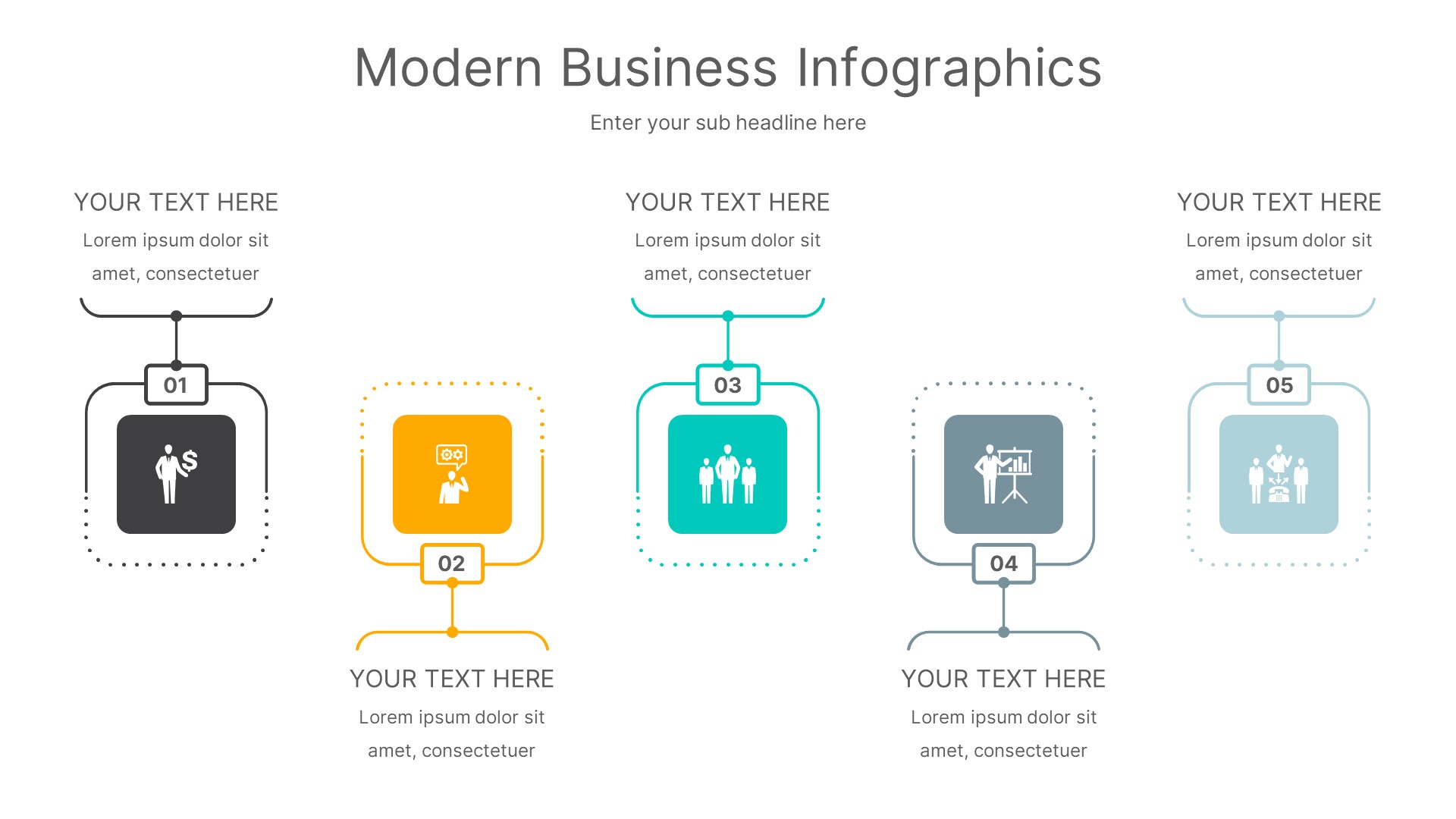 Modern Business Infographics Powerpoint Template, Presentation Templates
