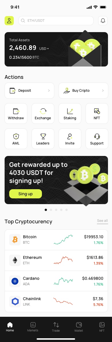 InCrypto – Cryptocurrencies Market App Template for Figma by merkulove