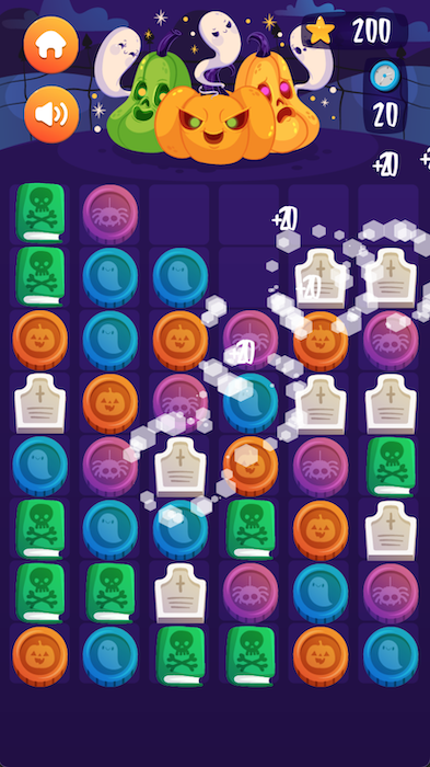 Halloween Connect Trick Or Treat Game HTML5,Construct 3 by hvgragame