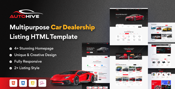 Autohive - Multipurpose Car Dealer, Rental & Directory Listing HTML ...