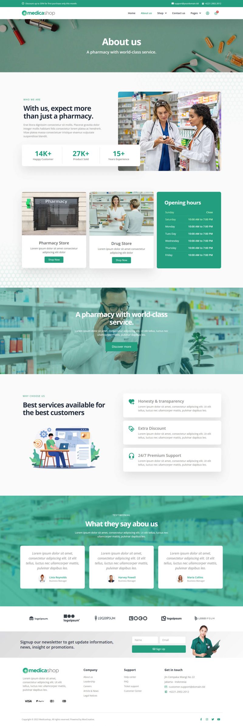 MedicaShop - Pharmacy & Medical Store Elementor Template Kit by moxcreative