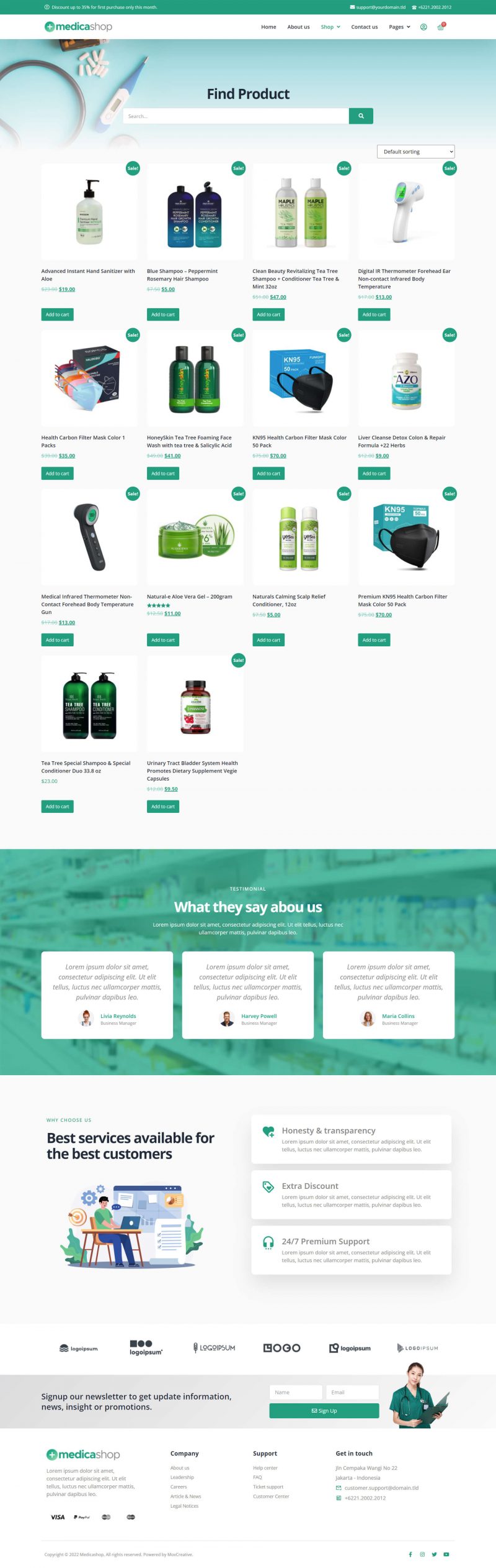 MedicaShop - Pharmacy & Medical Store Elementor Template Kit by moxcreative