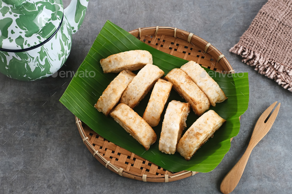 Kue Pancong, Gandos or Bandros is an Indonesian traditional snack Stock ...