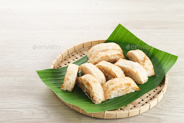 Kue Pancong, Gandos or Bandros is an Indonesian traditional snack Stock ...