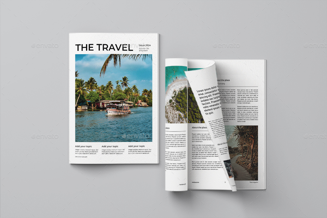 The Travel Magazine, Print Templates | GraphicRiver